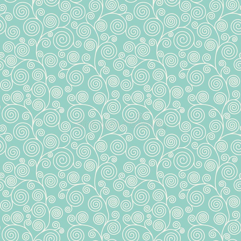 Seamless Pattern with Curvy Spirals Stock Vector - Illustration of ...