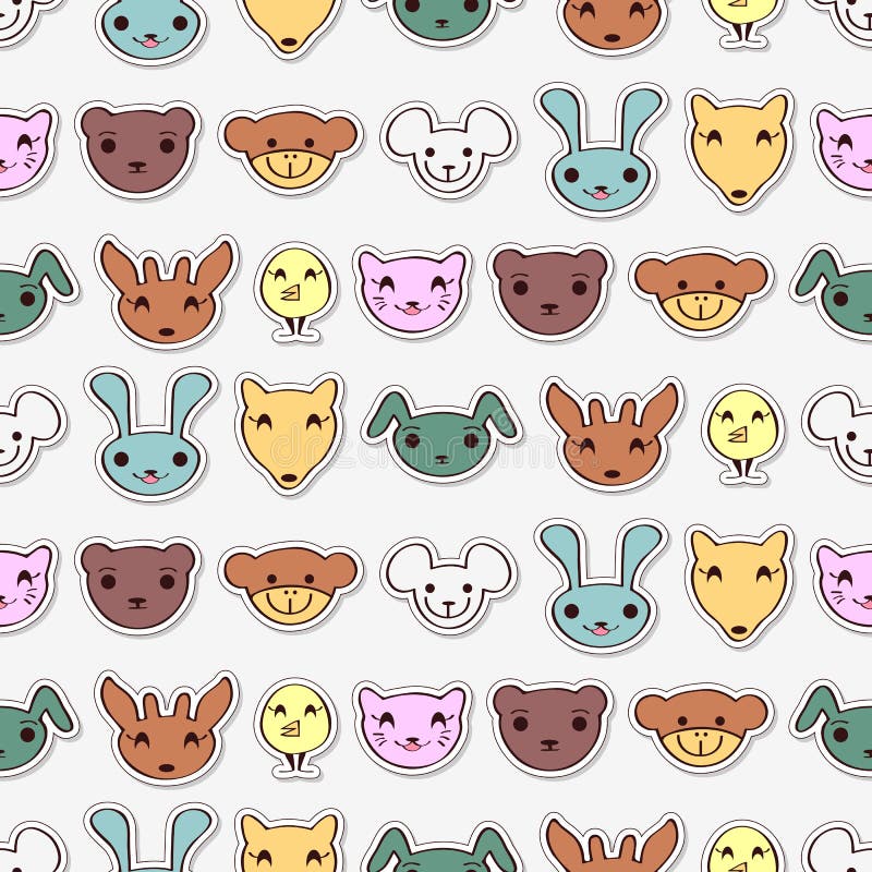 Animal Faces Stock Illustrations – 11,641 Animal Faces Stock ...