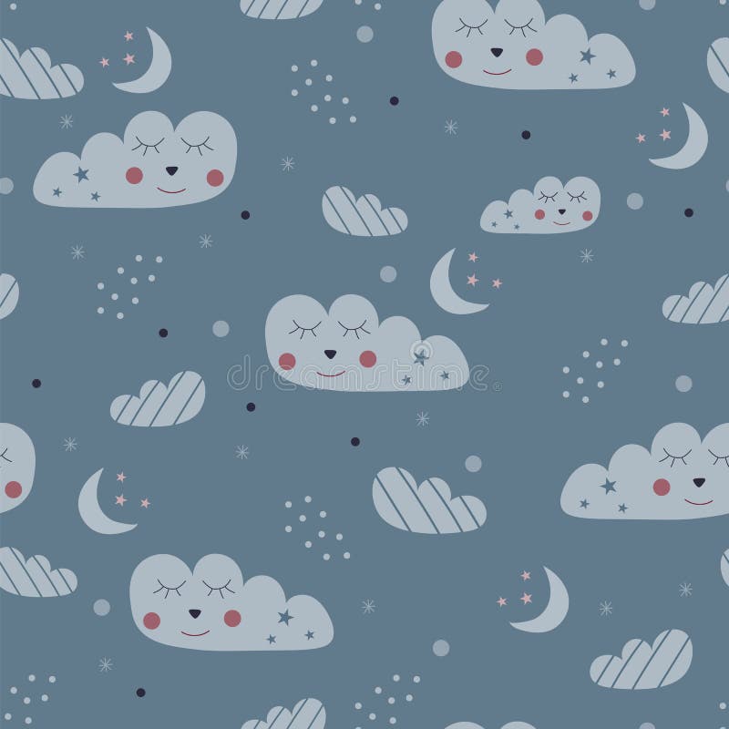 Dusty Blue Seamless Pattern Stock Illustrations – 766 Dusty Blue ...