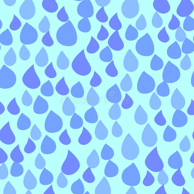 Seamless Pattern of Cute Cartoon Abstract Drops, Doodle Vector Drawing ...