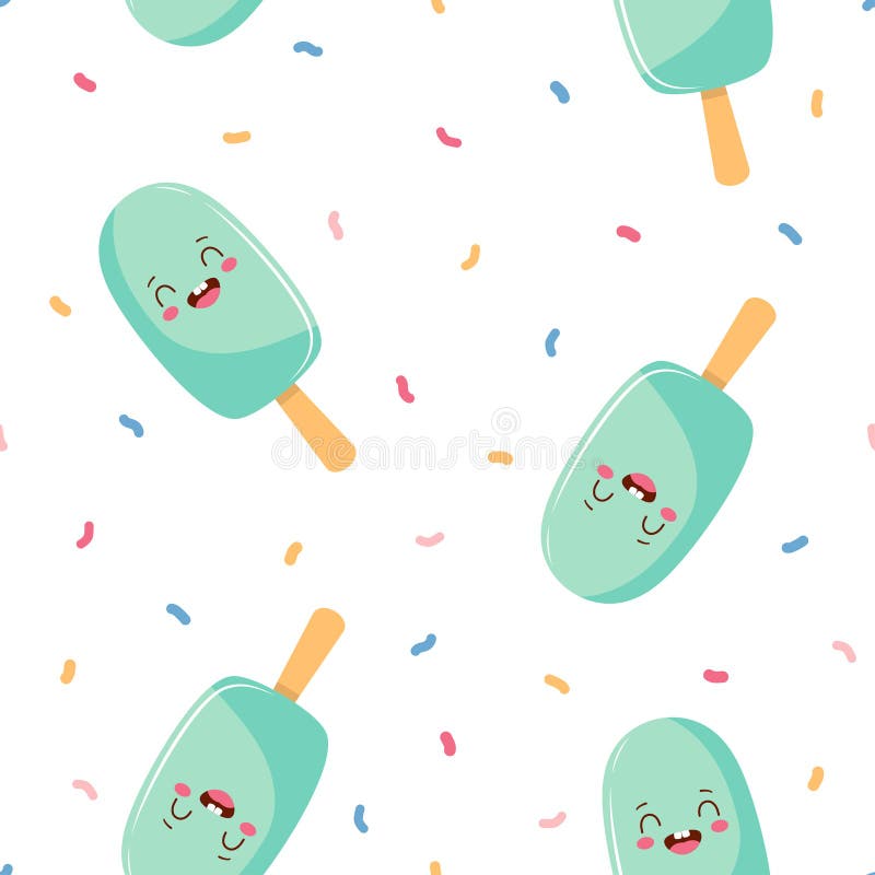 Cute Cartoon Apple Seamless Pattern, Vector Illustration Stock Vector ...