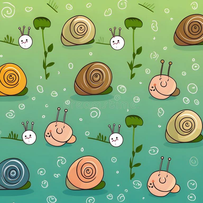 Seamless Snail Background Pattern Stock Illustrations – 6,339 Seamless ...