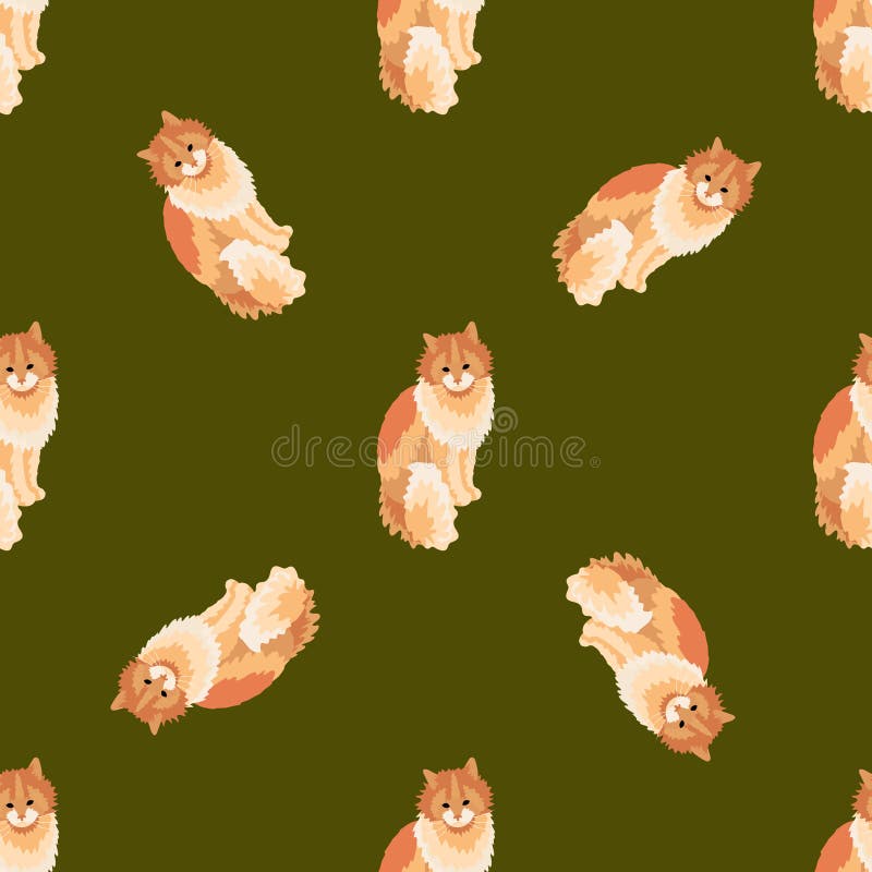 Seamless Pattern with Cute Colorful Cats. Creative Animal Texture. Idea ...