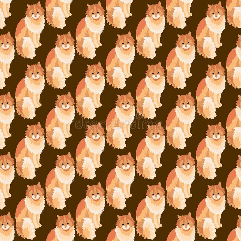 Seamless Pattern with Cute Colorful Cats. Creative Animal Texture. Idea ...