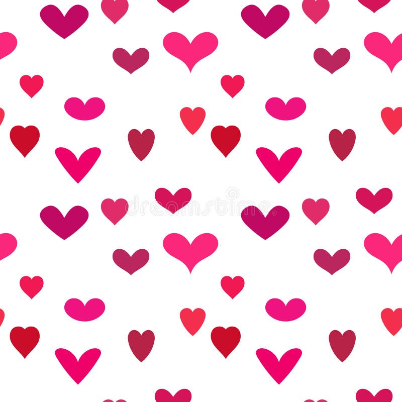 Seamless pattern stock vector. Illustration of heart - 55281129