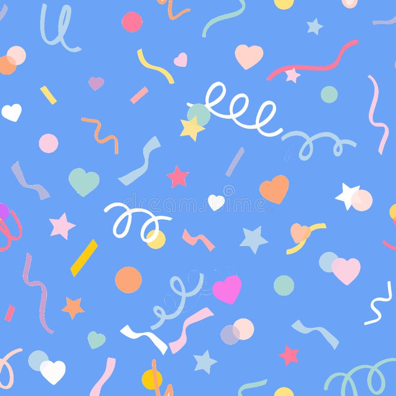 Charming Pastel Confetti Seamless Pattern Stock Vector - Illustration ...