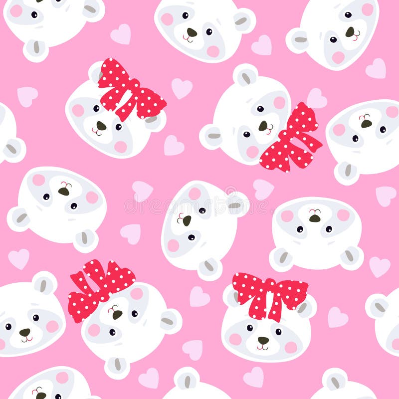 Seamless Pattern with Cute Polar Bears. Print for Fabric and Textile ...