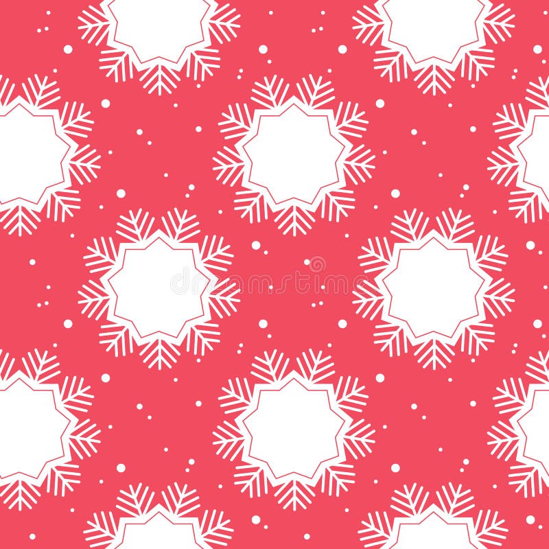 Seamless Pattern with Cute Snowflakes Stock Illustration - Illustration ...