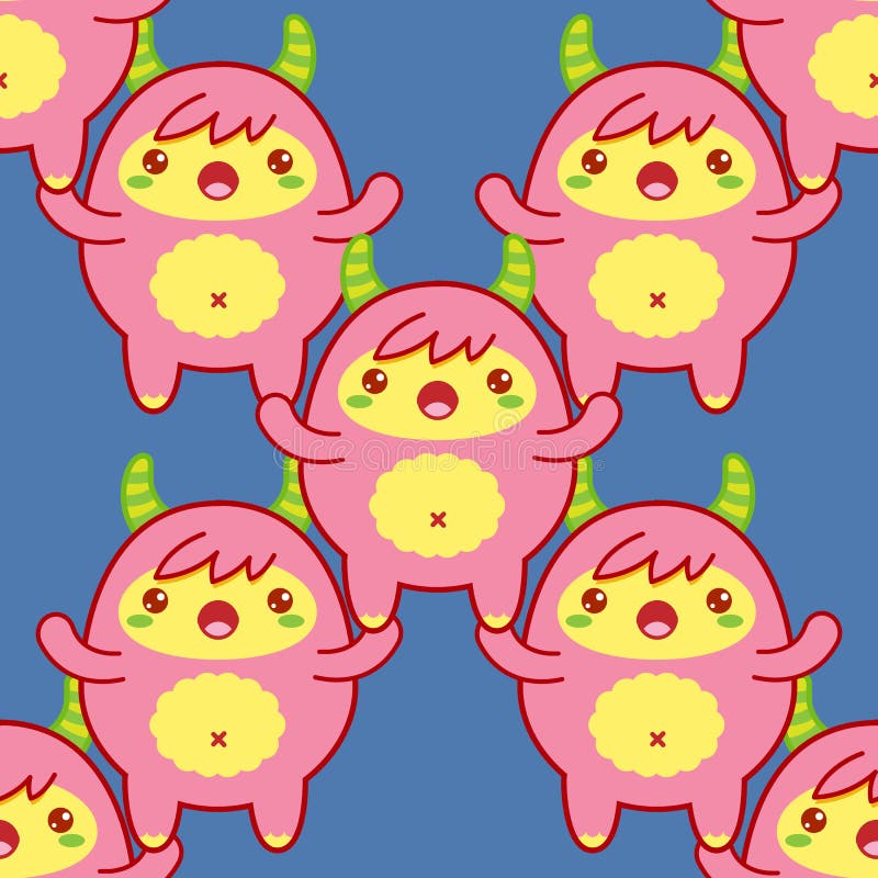 Seamless Pattern with Cute Yeti. Vector Illustration Stock Vector ...