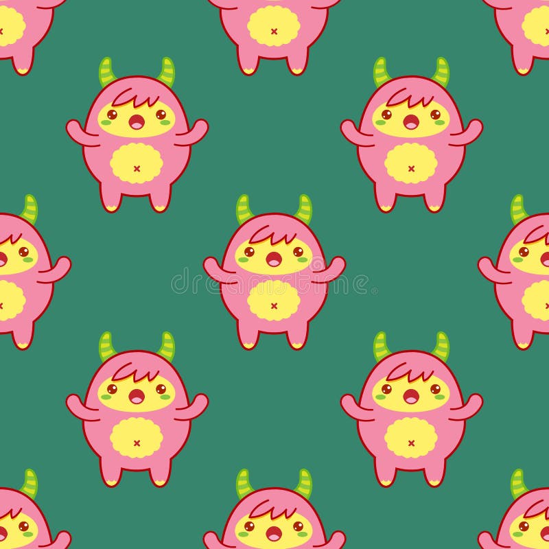 Seamless Pattern with Cute Yeti. Vector Illustration Stock Vector ...