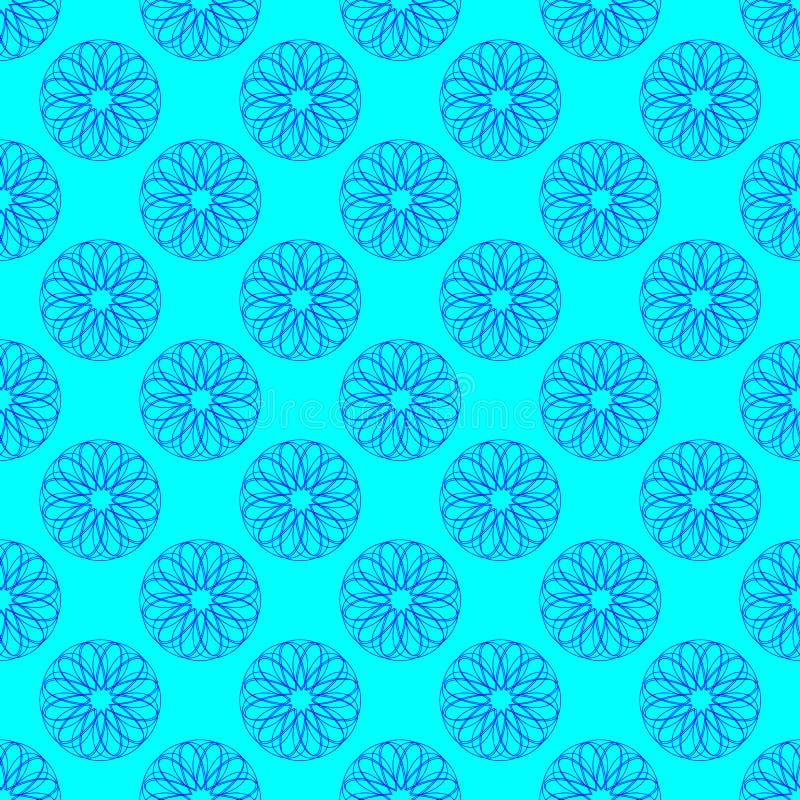 Seamless Pattern on the Cyan Background 库存例证 - 插画 包括有 冲程, 抽象: 166878939