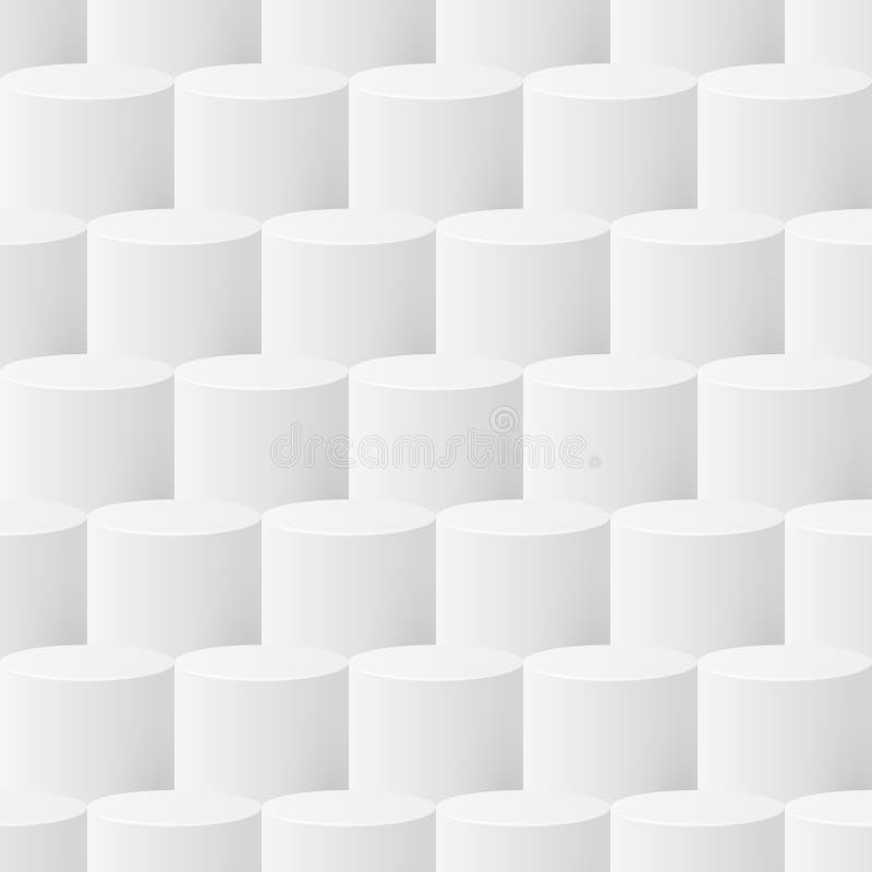 Seamless Pattern with Cylinders Stock Vector - Illustration of shape ...