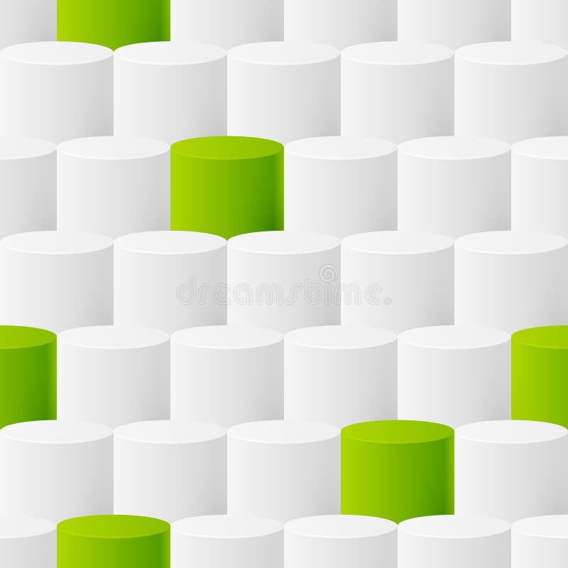 Seamless Pattern with Cylinders Stock Vector - Illustration of round ...