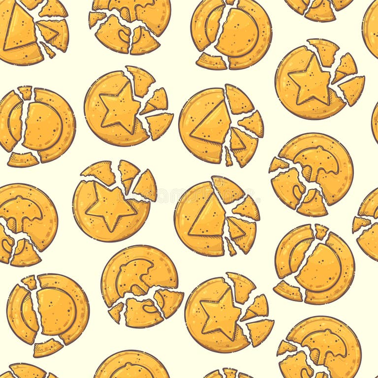 Seamless Pattern Dalgona Korean Sponge Candy Vector Stock Illustrations ...