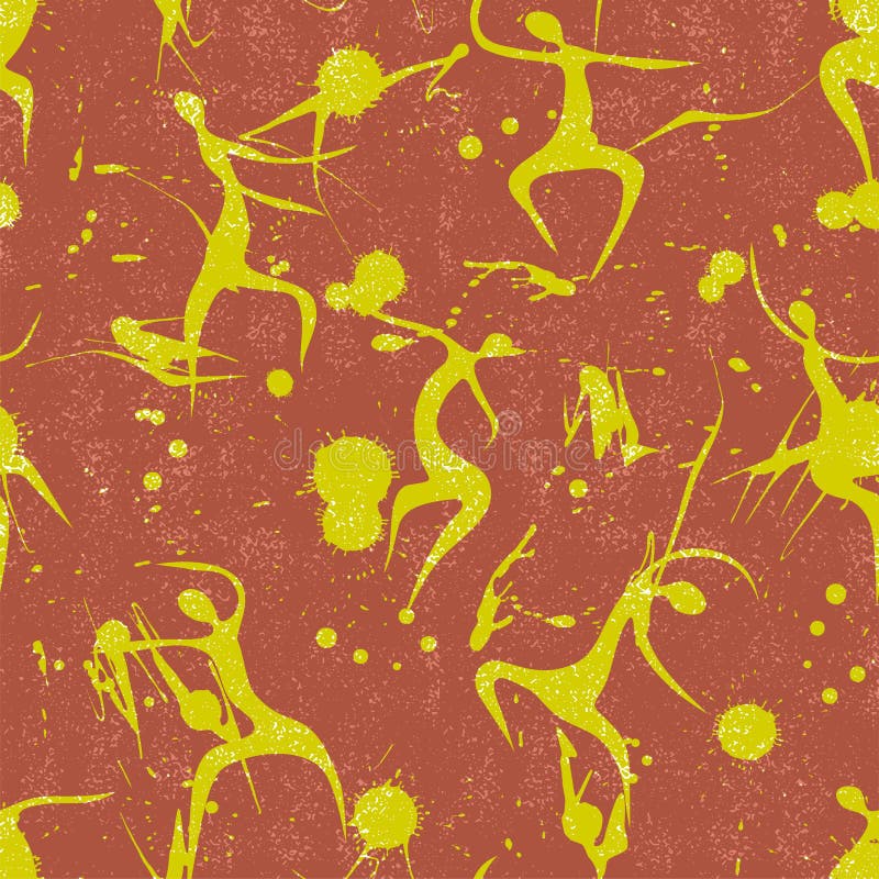 Seamless Pattern with Dancing People. Vector Illustration Stock Vector ...