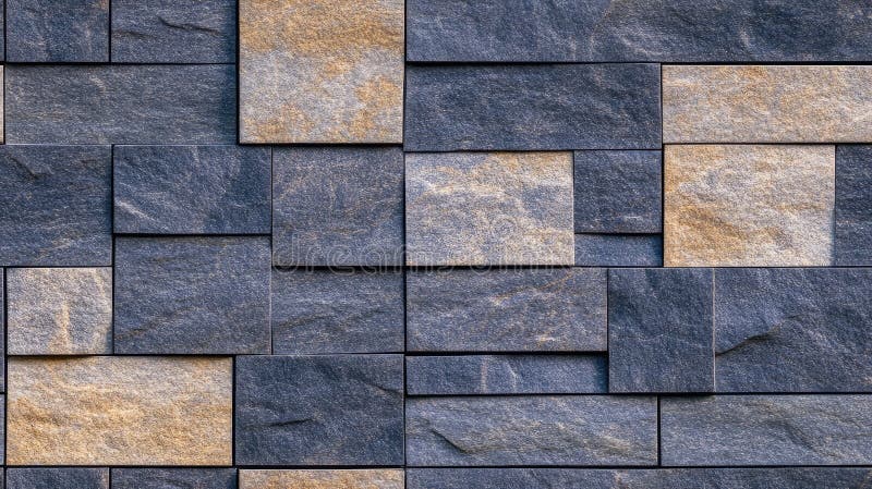 A Seamless Pattern of Dark Blue Stone Blocks Creates a Sophisticated ...