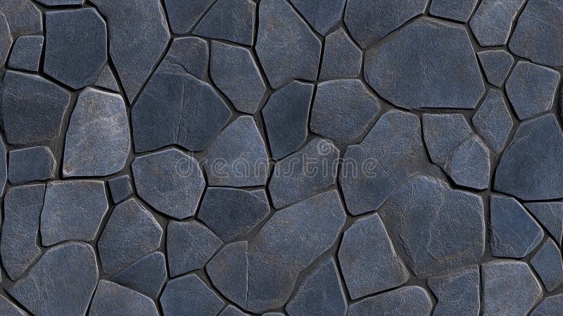 A Seamless Pattern of Dark Blue Stone Blocks Creates a Sophisticated ...