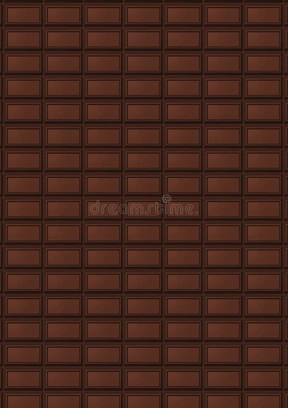 A Seamless Pattern of Dark Brown Chocolate Bars Arranged in a Grid ...
