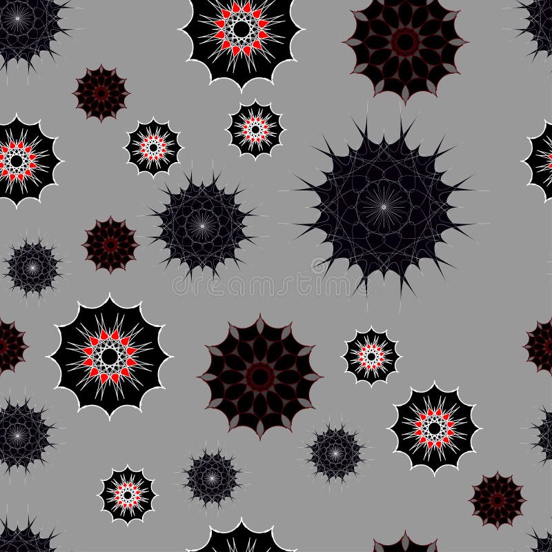 Seamless Pattern in Dark Colours Stock Illustration - Illustration of ...