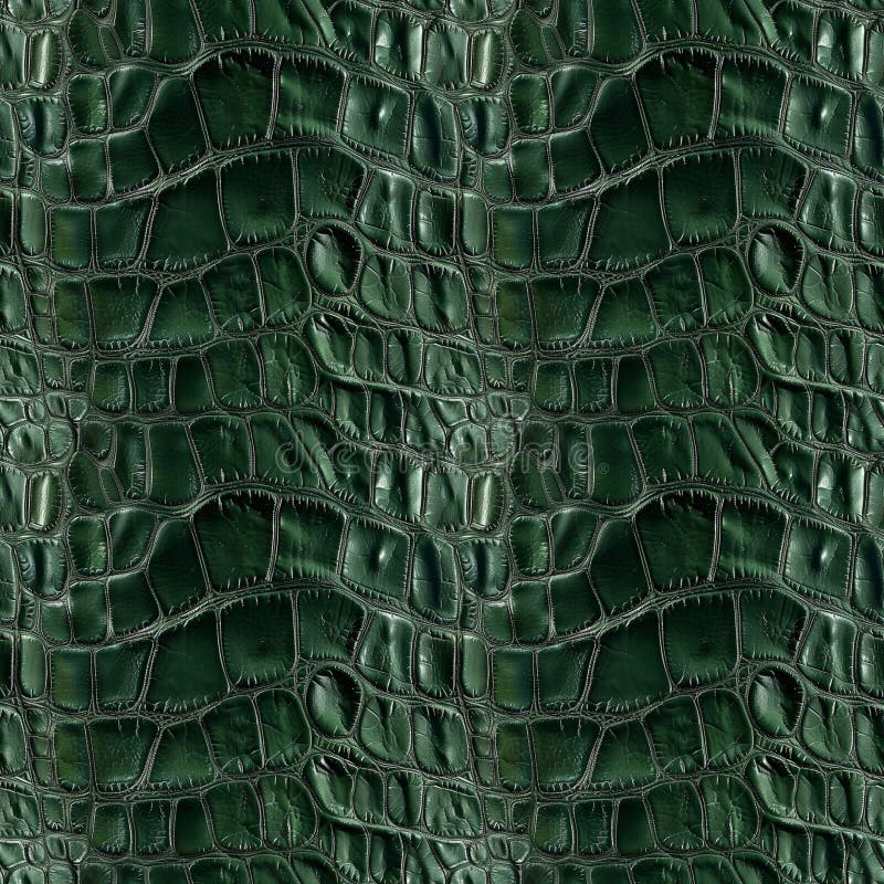 Seamless Pattern with Dark Green Crocodile Leather Texture. Stock ...