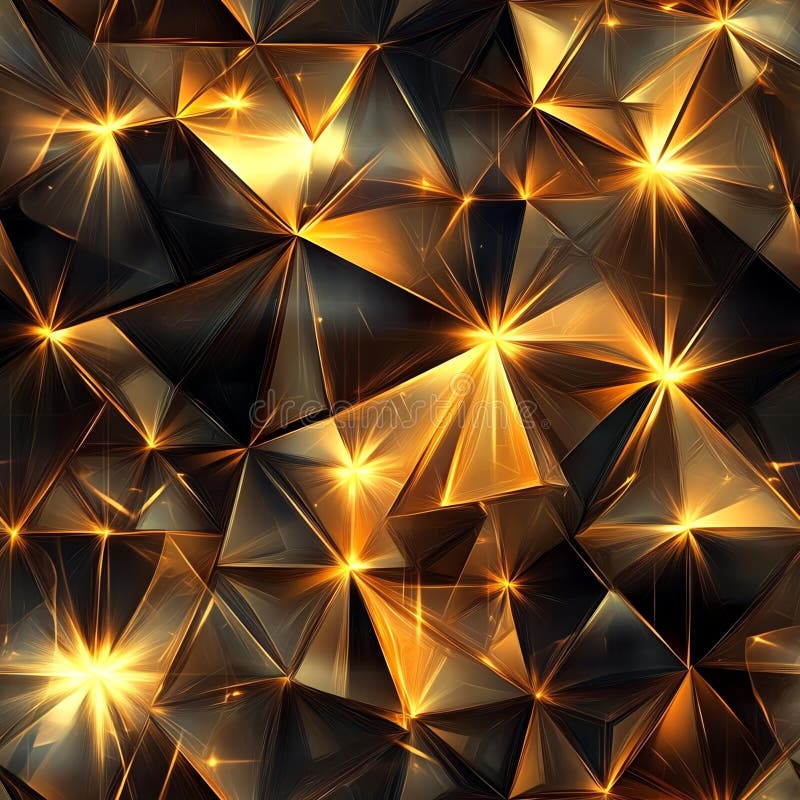Seamless Pattern Dark Mode Black and Gold Metallic Abstract, Abstract ...