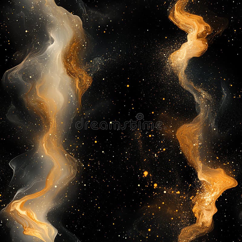 Seamless Pattern Dark Mode Black and Gold Metallic Abstract, a Stunning ...