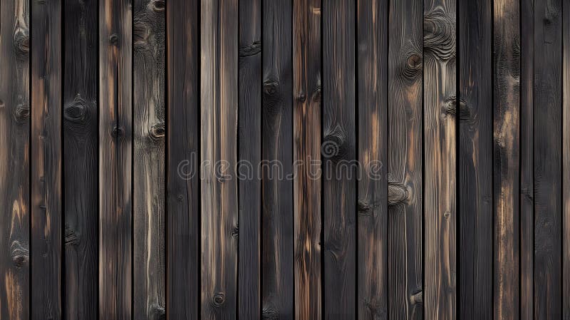 Rustic Dark Wood Slat Seamless Pattern Stock Illustration ...