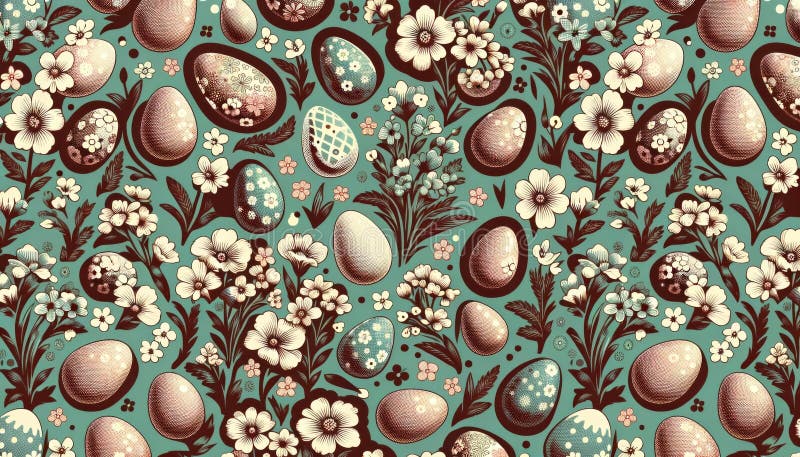 Easter Egg Pattern Background, Spring Celebration Concept Stock ...