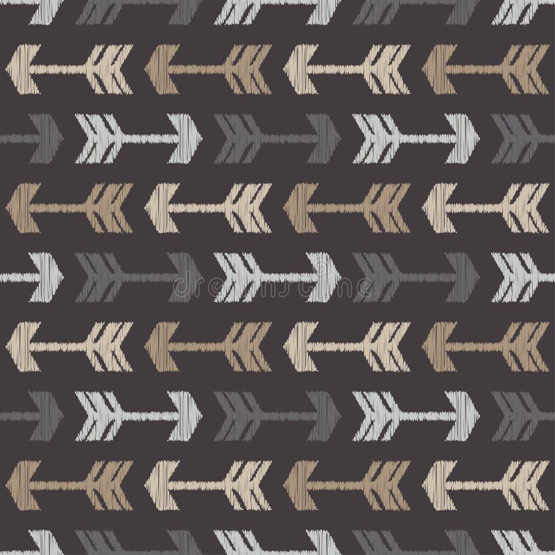 Seamless Pattern in Decorative Arrow. Vector Pattern. Mosaic Texture ...