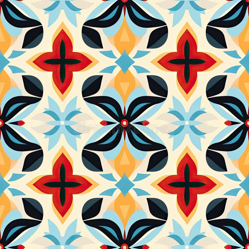 Retro style tile stock illustration. Illustration of wallpaper - 287895429