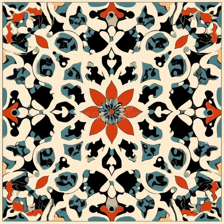 Seamless Pattern with Decorative Elements. Can Be Used for Wallpaper ...