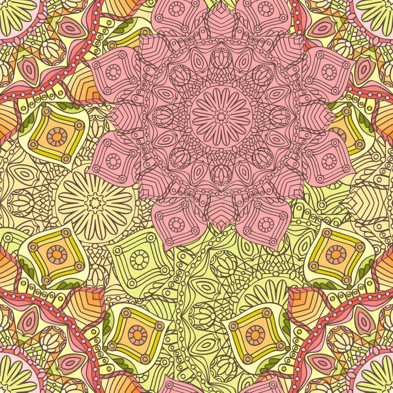 Seamless Pattern. Decorative Floral Pattern in Beautiful Colors. Vector ...