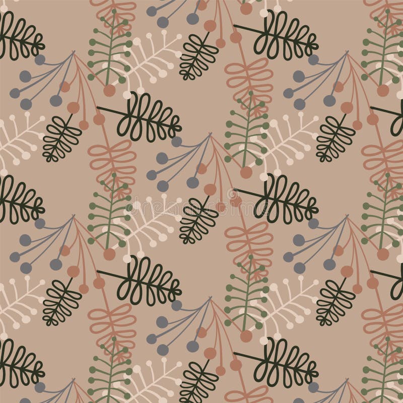 Seamless Pattern of Decorative Flowers and Elements Stock Vector ...