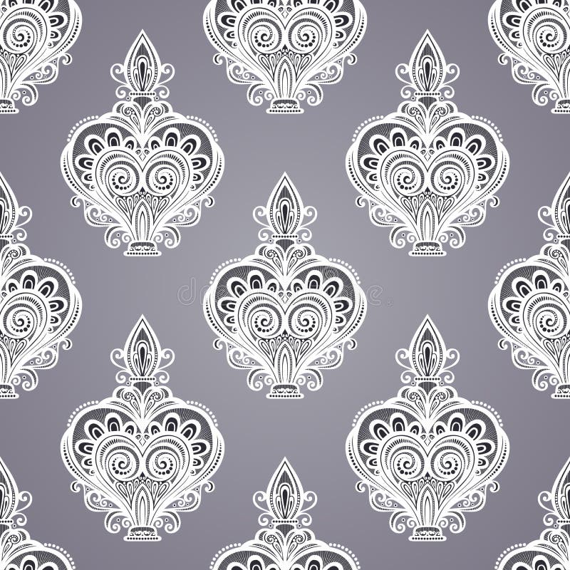 Seamless Decorative Ornate Pattern Stock Vector - Illustration of color ...