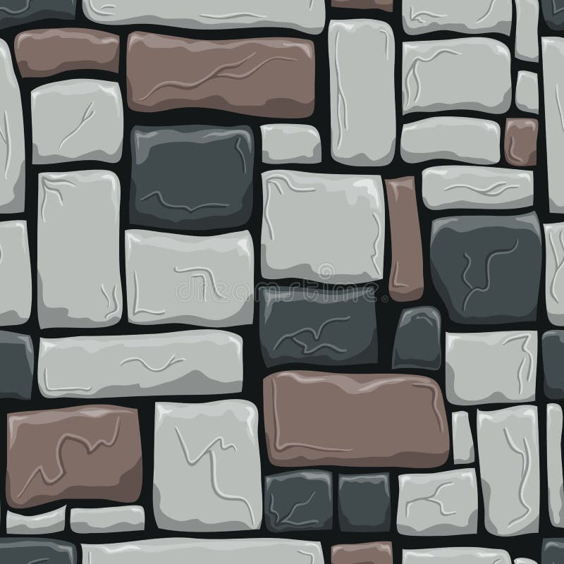 Seamless Pattern with Decorative Stones Stock Illustration ...