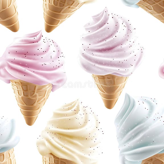 Seamless Pattern. a Delightful Illustration Featuring an Array of Soft ...