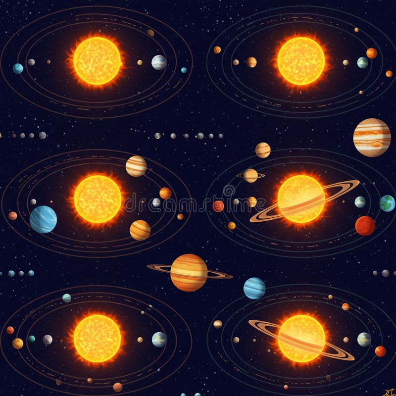 Stylized Solar System Stock Illustrations – 1,263 Stylized Solar System ...