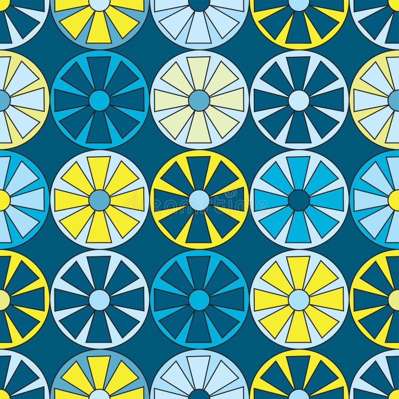 Seamless Brightly Colored Circle Wheels Stock Illustration ...