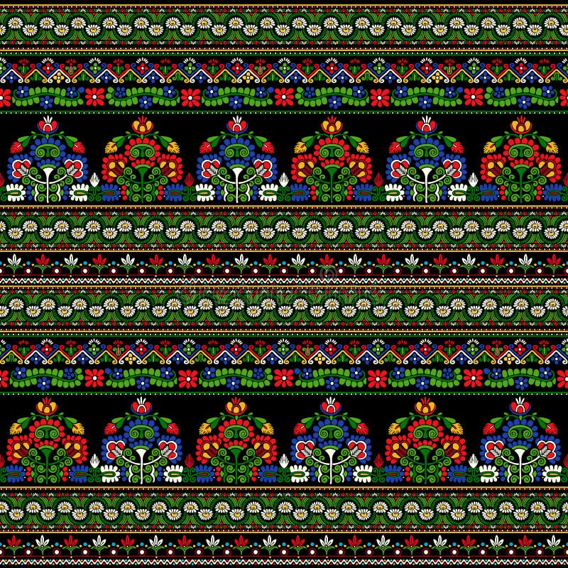 Hungarian embroidery stock illustration. Illustration of folk - 30602473