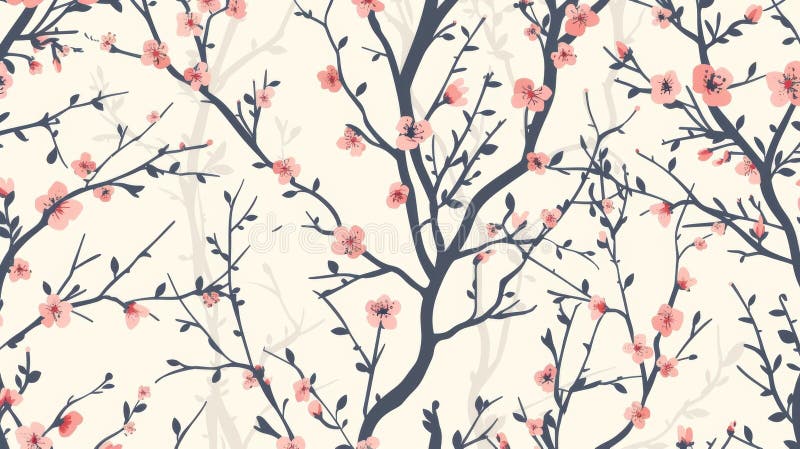 A Seamless Pattern Design of Spring Flowers. Repeating Botanical Prints ...