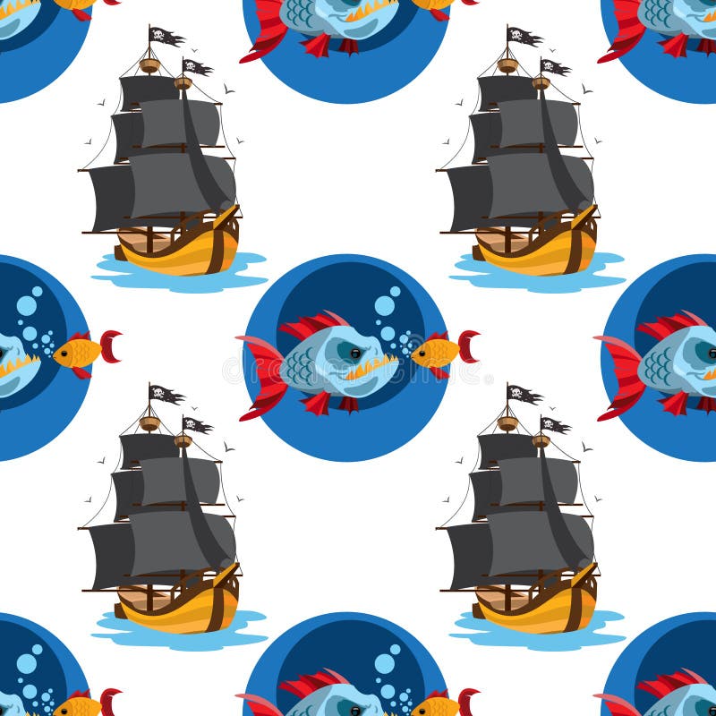 Piranha Pattern Stock Illustrations – 270 Piranha Pattern Stock ...