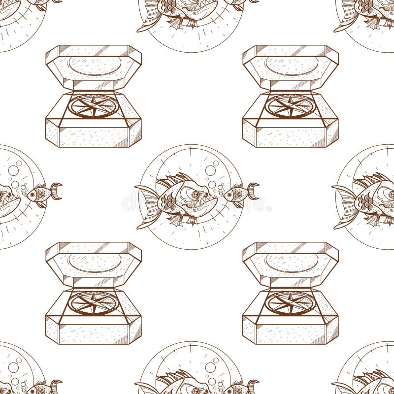 Piranha Pattern Stock Illustrations – 270 Piranha Pattern Stock ...