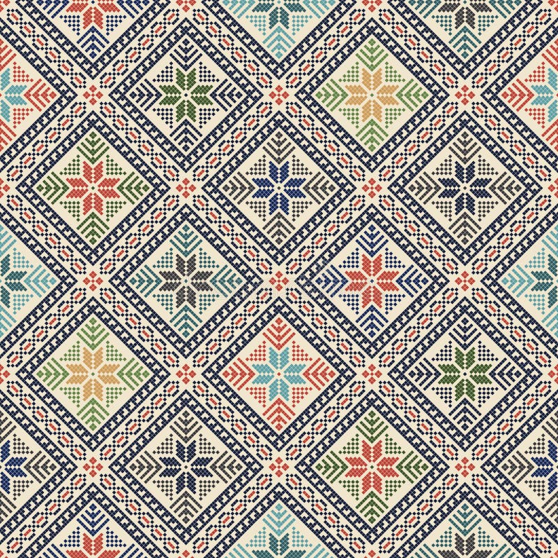 Palestinian Embroidery Pattern Stock Vector - Illustration of classic ...
