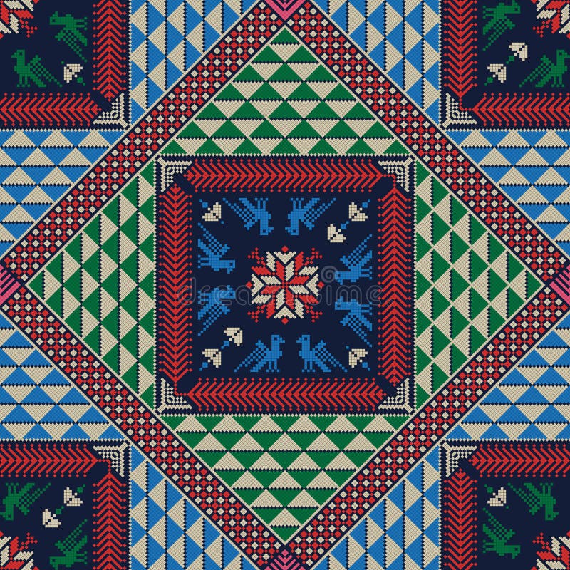 Palestinian Embroidery Pattern Stock Vector - Illustration of ornament ...