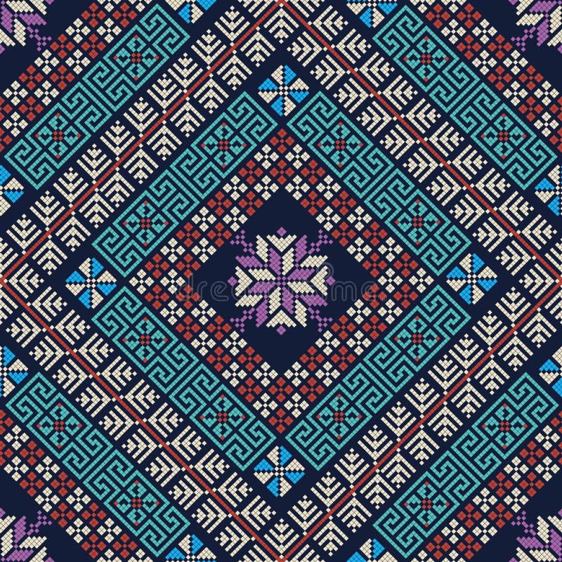 Palestinian Embroidery Pattern Stock Vector - Illustration of palestina ...