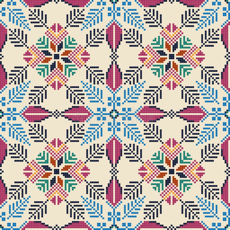 Palestinian Embroidery Pattern Stock Vector - Illustration of fashion ...