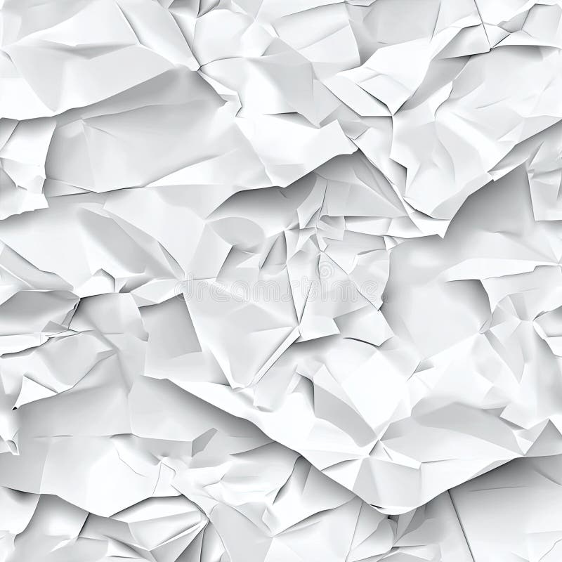 SEAMLESS PATTERN Detailed White Crumpled Paper Texture Offers a Unique ...