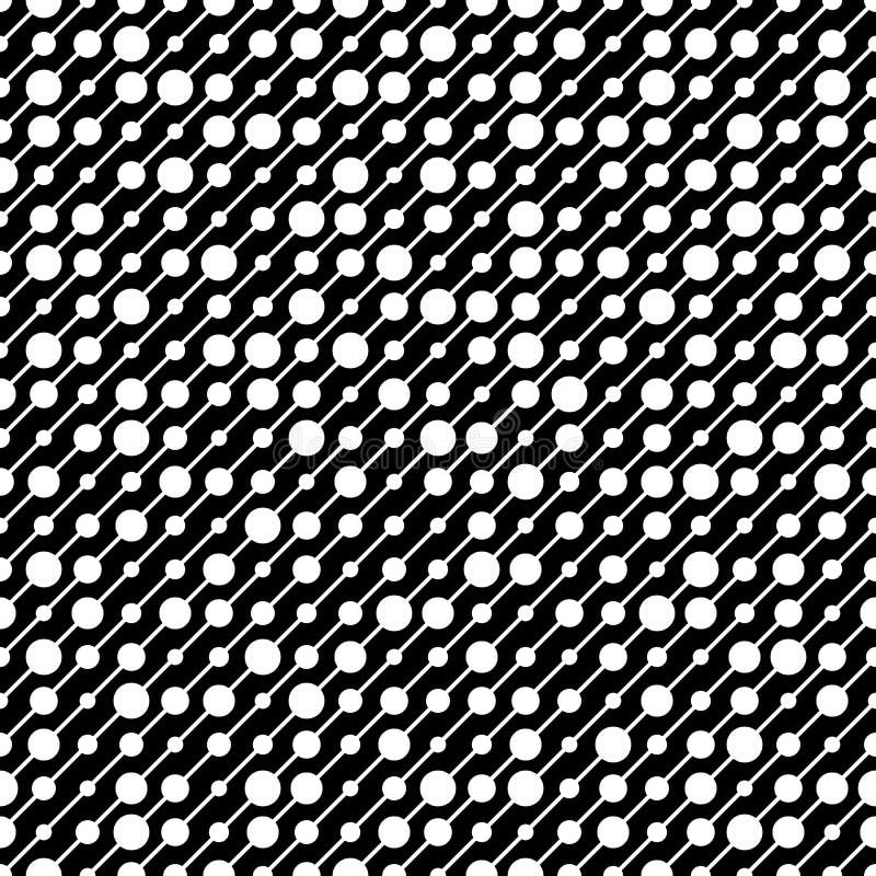 Simple Geometric Stripe Diagonal,dots Black And White Seamless Vector ...