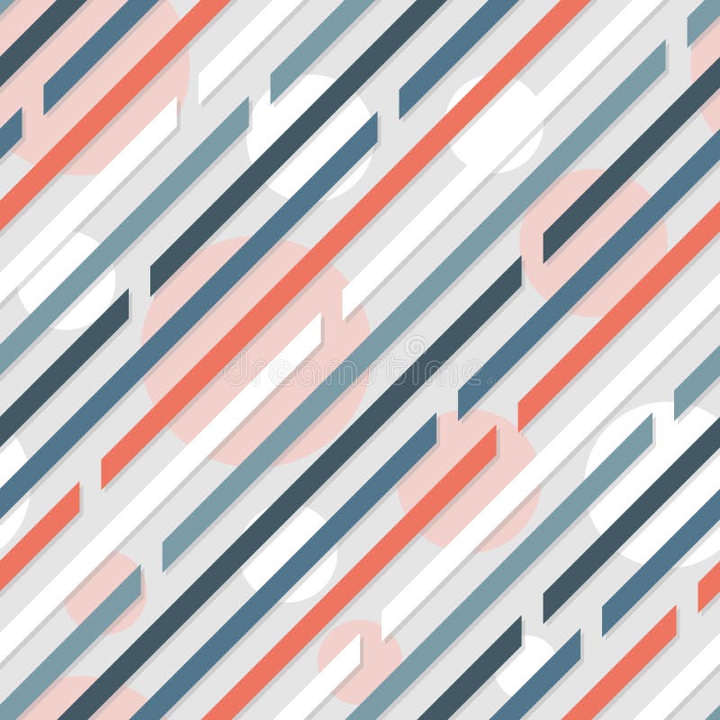 Seamless Pattern. Diagonal Lines with Spaces. Circles on Background ...