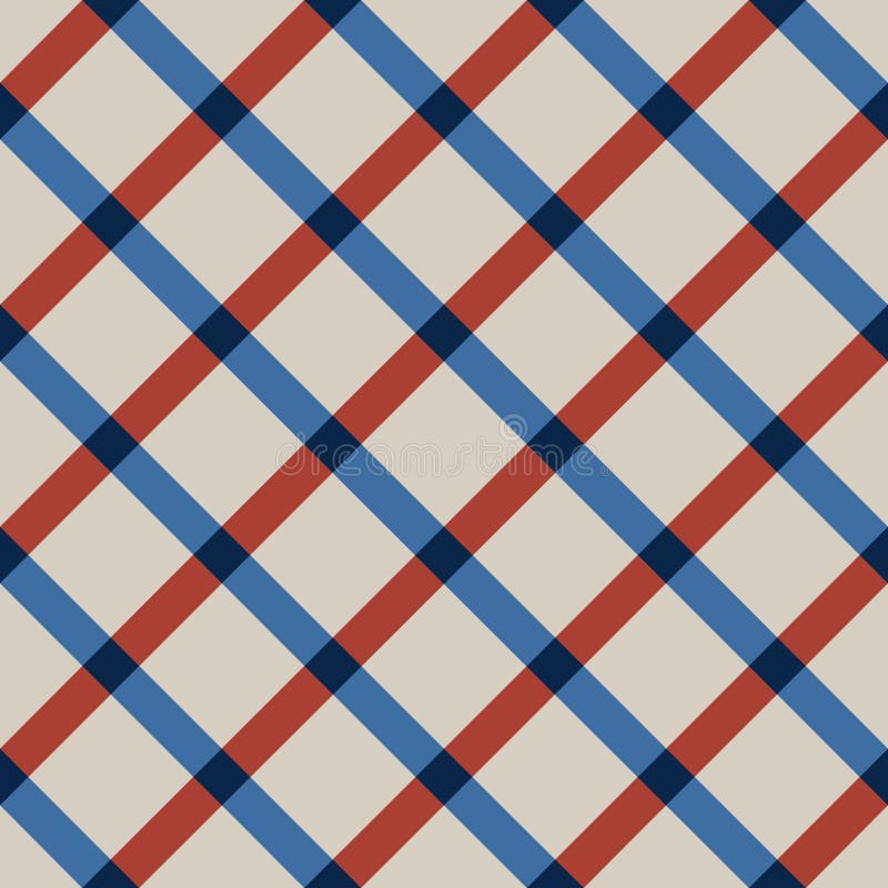 Seamless Pattern with Diagonal Plaid Motifs in 4 Colors Stock ...
